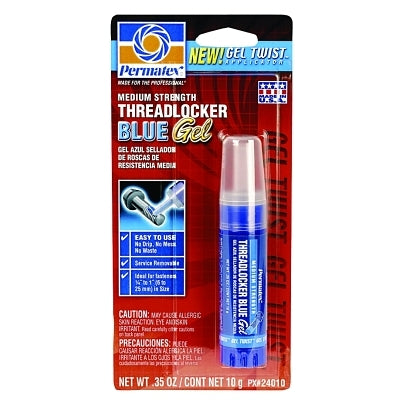 Medium Strength Blue Threadlocker, 10 mL, 1/4 in to 1 in Thread, Blue ...