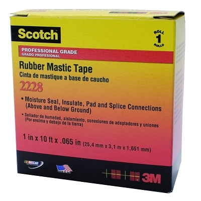 Rubber Mastic Tapes 2228, 2 in x 10 ft, 65 mil, Black – Block 4 Direct